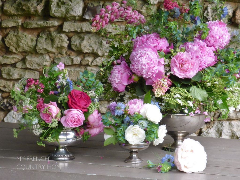 rose and peonies in the rain - MY FRENCH COUNTRY HOME